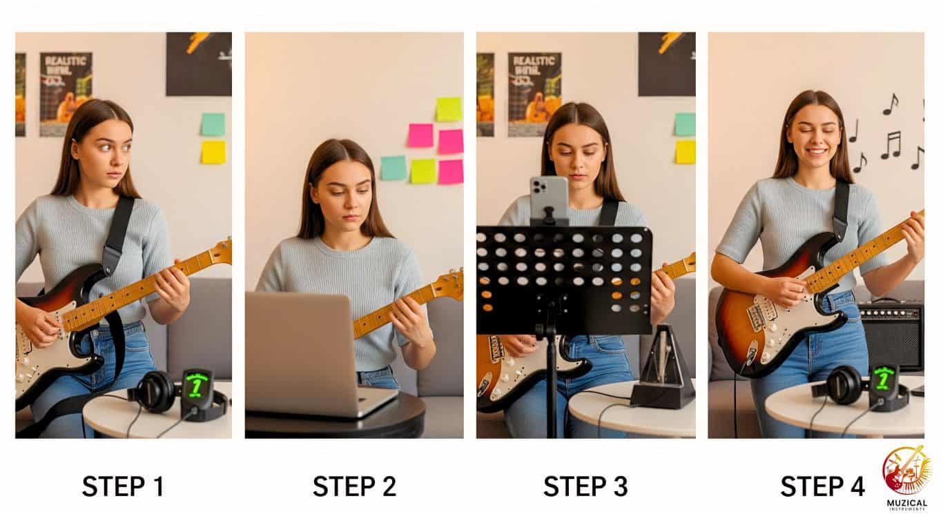 4 Steps to Learn Electric Guitar